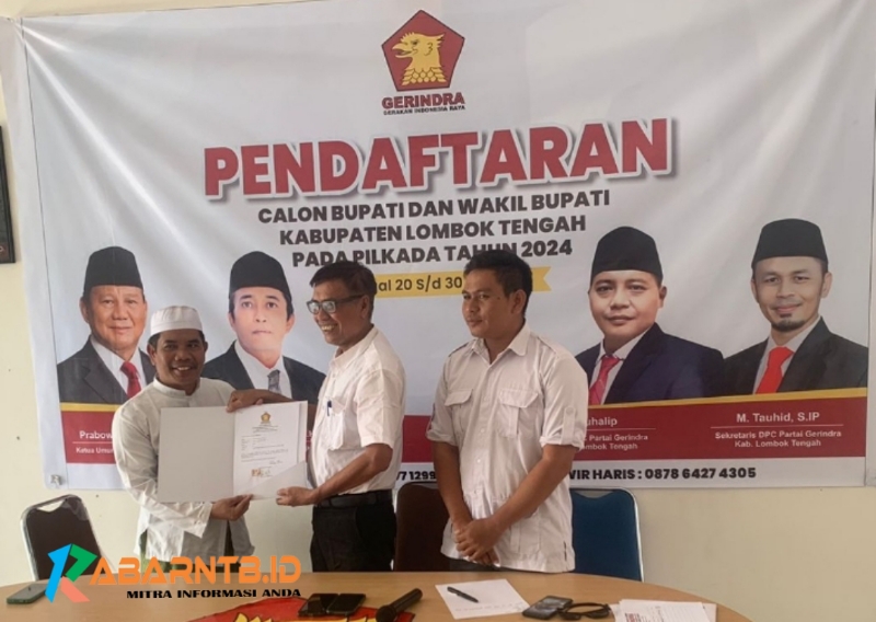 Gerindra Terima Pendaftaran TGH L Mala Syar'i Sebagai Balon Bupati Loteng - kabarntb.id